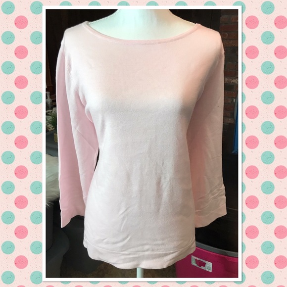 Talbots | Sweaters | Talbots Factory Pale Pink Cashmere Blend Crewneck ...